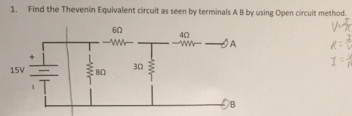 Solved Find the Thevenin Equivalent circuit as seen by | Chegg.com
