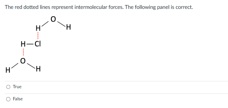 Solved The red dotted lines represent intermolecular forces. | Chegg.com