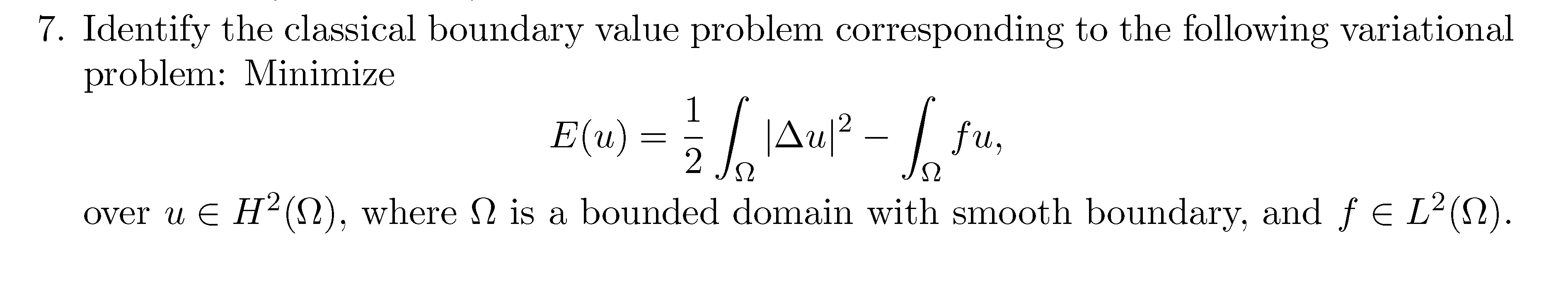 Solved 7. Identify the classical boundary value problem | Chegg.com