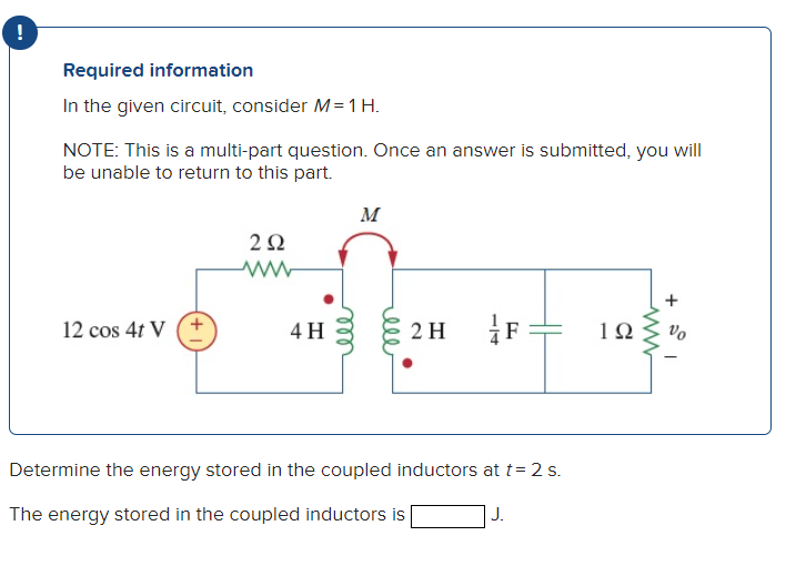 Solved ! Required information In the given circuit, consider | Chegg.com