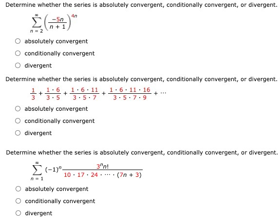 Solved Determine whether the series is absolutely | Chegg.com