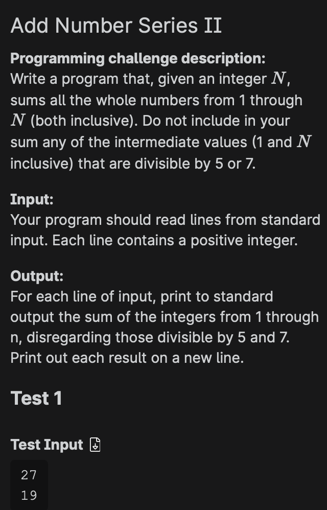 Solved Add Number Series II Programming challenge | Chegg.com