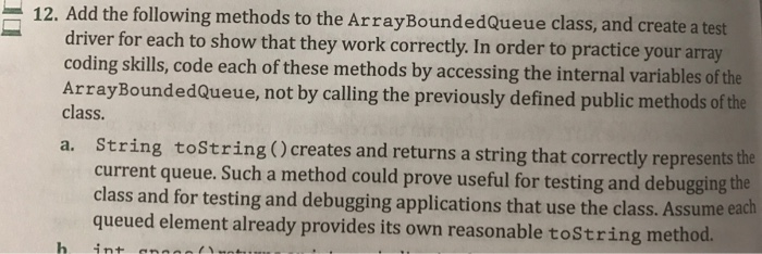 Solved ackage ch04.queues; public class ArrayBoundedQueue | Chegg.com