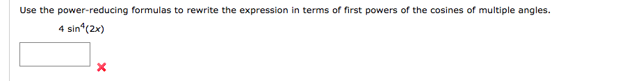 Solved Use the power-reducing formulas to rewrite the | Chegg.com