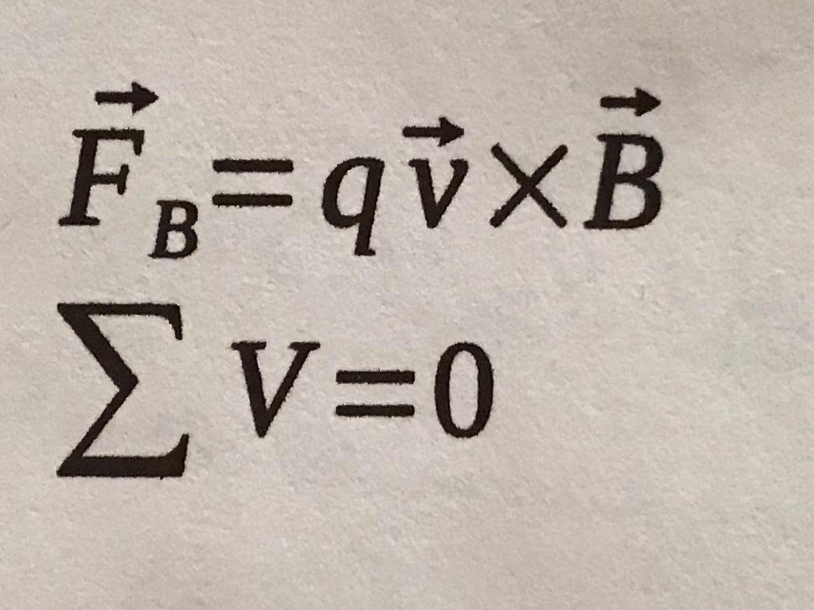 Solved F=qvXB Σv=0 | Chegg.com