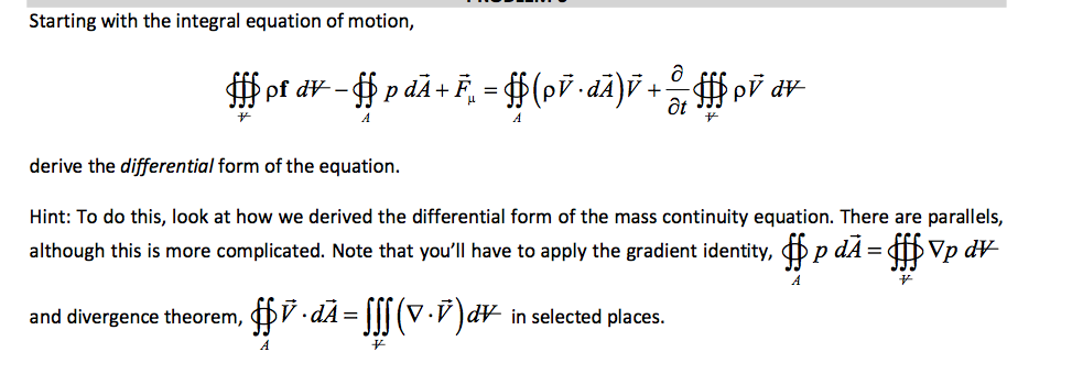 Starting with the integral equation of motion, derive | Chegg.com