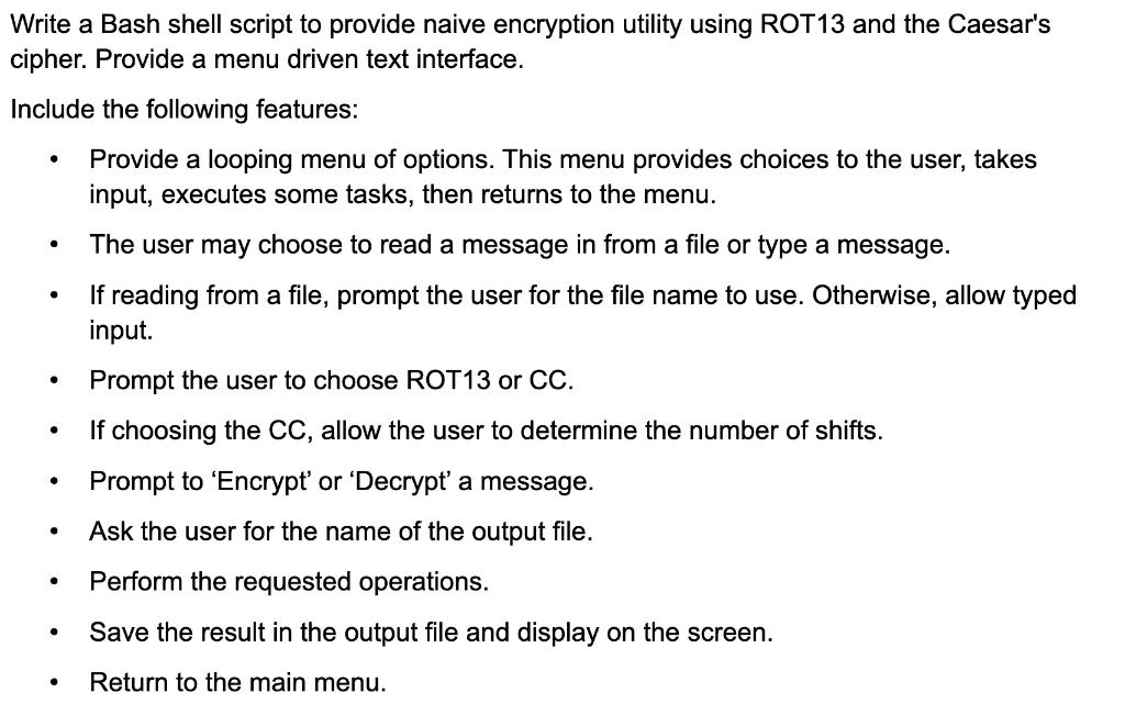 Write A Bash Shell Script To Provide Naive 