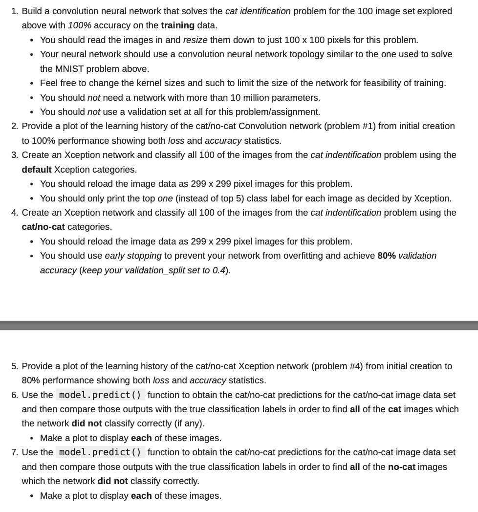 Solved 1. Build a convolution neural network that solves the | Chegg.com