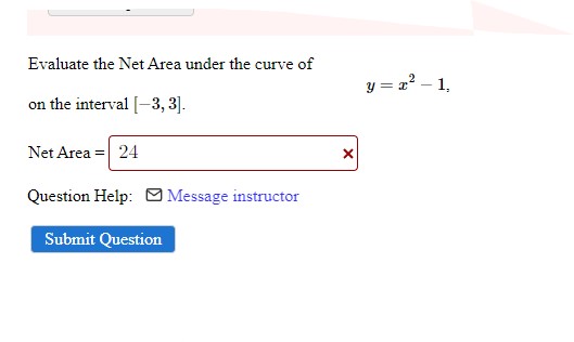 Solved Evaluate the Net Area under the curve ofon the | Chegg.com