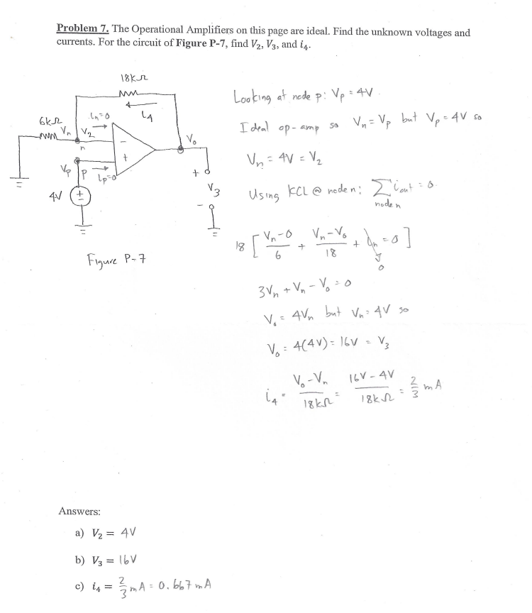 Solved Problem 7. ﻿The Operational Amplifiers on ﻿this page | Chegg.com