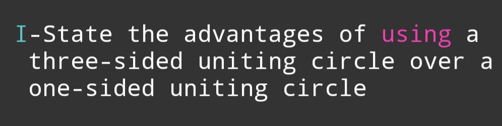 Solved I-State the advantages of using a three-sided uniting | Chegg.com