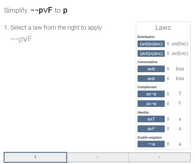 Solved Simplify --PVF to p 1. Select a law from the right to | Chegg.com
