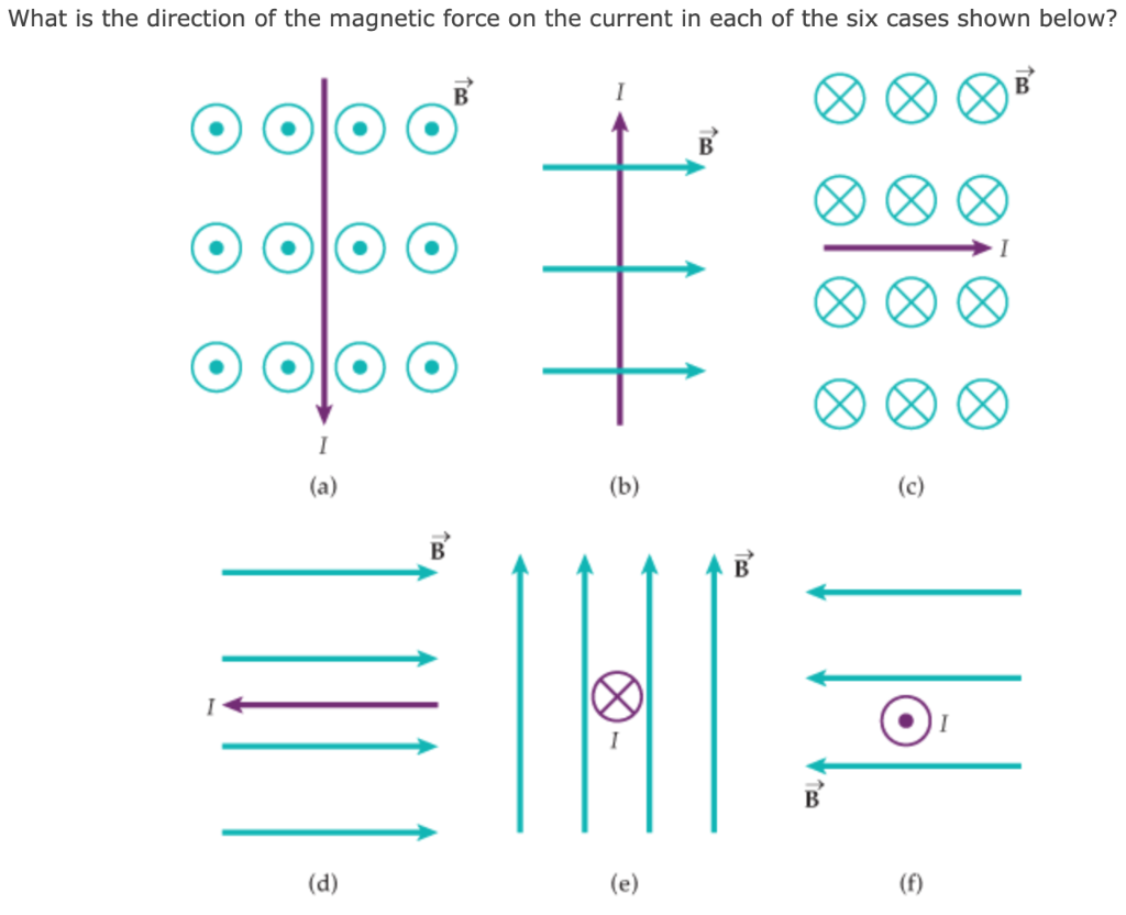 Solved What is the direction of the magnetic force on the | Chegg.com