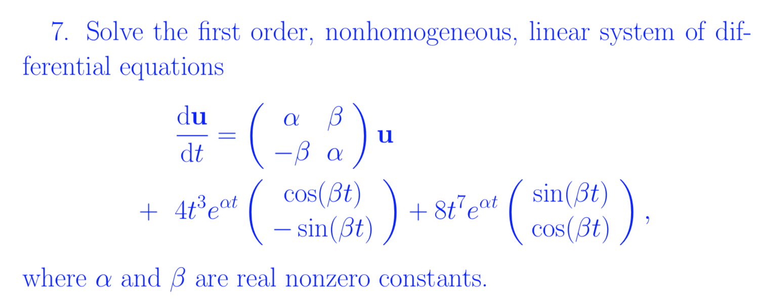 Solved 7. Solve the first order, nonhomogeneous, linear | Chegg.com