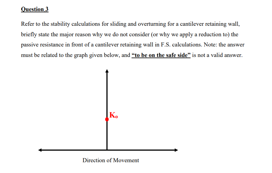 Solved Question 3 Refer to the stability calculations for | Chegg.com