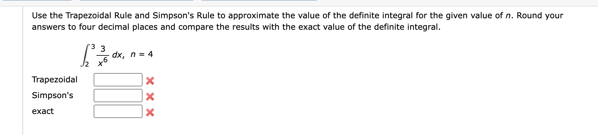 Solved Use the Trapezoidal Rule and Simpson's Rule to | Chegg.com