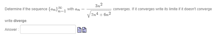Solved 3n2 Determine if the sequence {en}=1 with an | Chegg.com