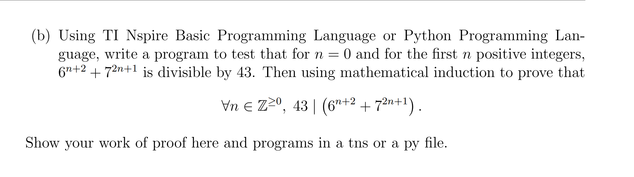 Solved B Using Ti Nspire Basic Programming Language Or 9248