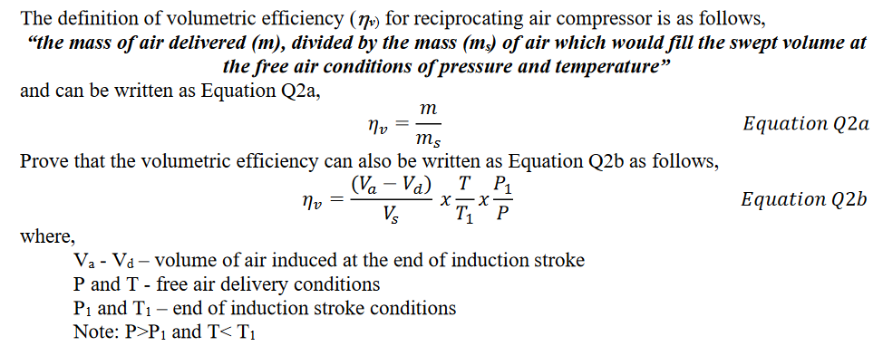 Volumetric Efficiency Solved] The Volumetric Efficiency Of An Engine