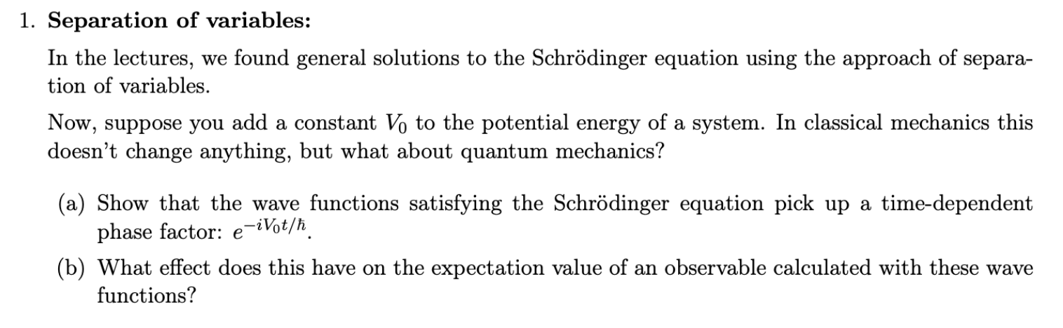 Solved 1. Separation of variables: In the lectures, we found | Chegg.com