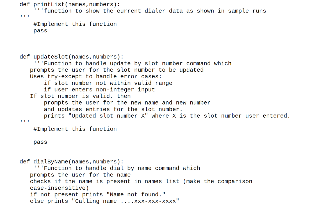 Solved You will complete a program that keeps track of a | Chegg.com