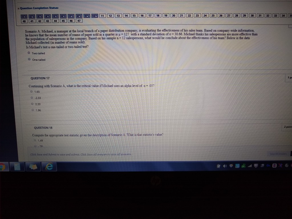 Solved QUESTION 46 Calculate an effect size measure in terms | Chegg.com