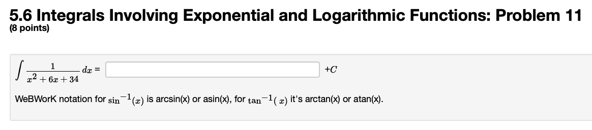Solved 5.6 Integrals Involving Exponential and Logarithmic | Chegg.com