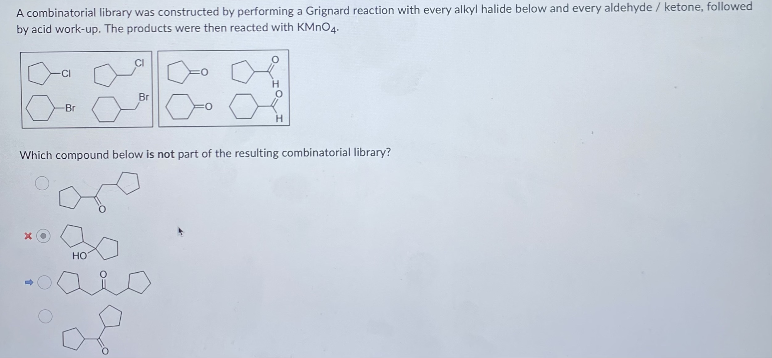 Solved A combinatorial library was constructed by performing | Chegg.com