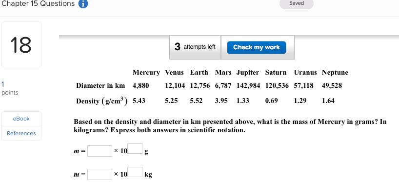 Solved Chapter 15 Questions i Saved 2 attempts left Check my | Chegg.com