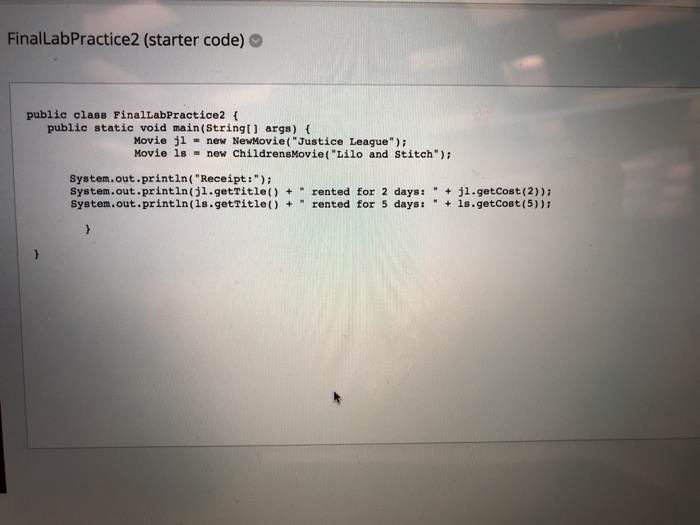 Solved Lab 2: For this lab, we will learn about polymorphism | Chegg.com