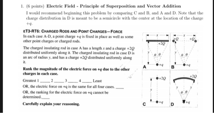 Solved 1. (6 points) Electric Field - Principle of | Chegg.com