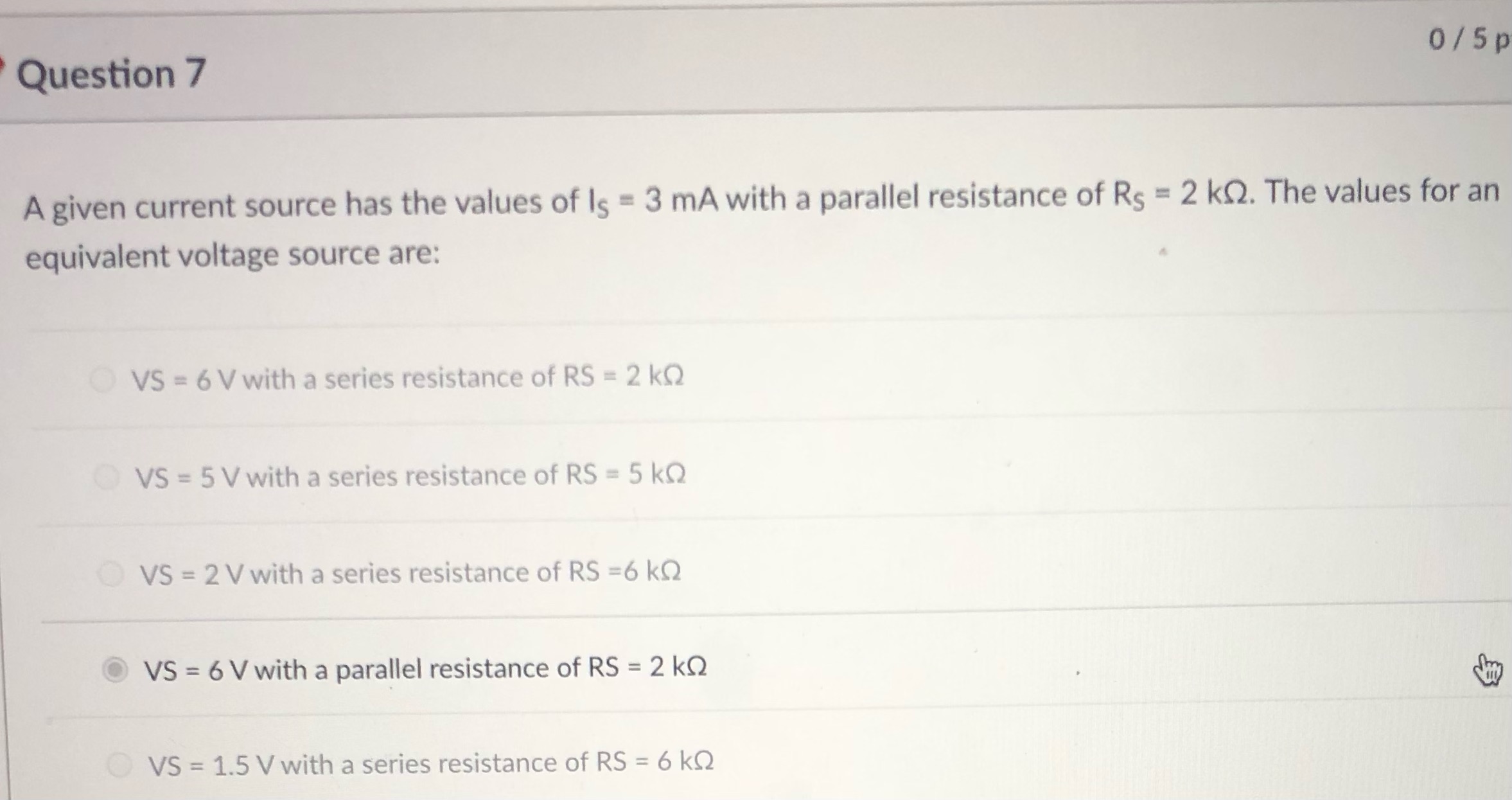 Solved Thevenin's theorem converts a circuit to an | Chegg.com