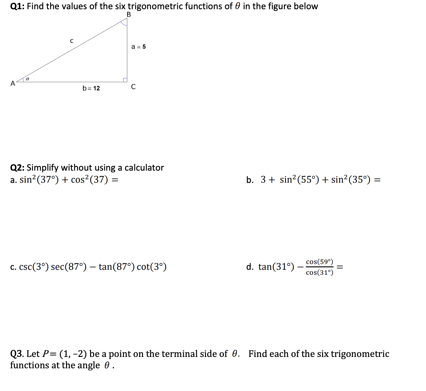 Solved Q2: Simplify without using a calculator a. | Chegg.com