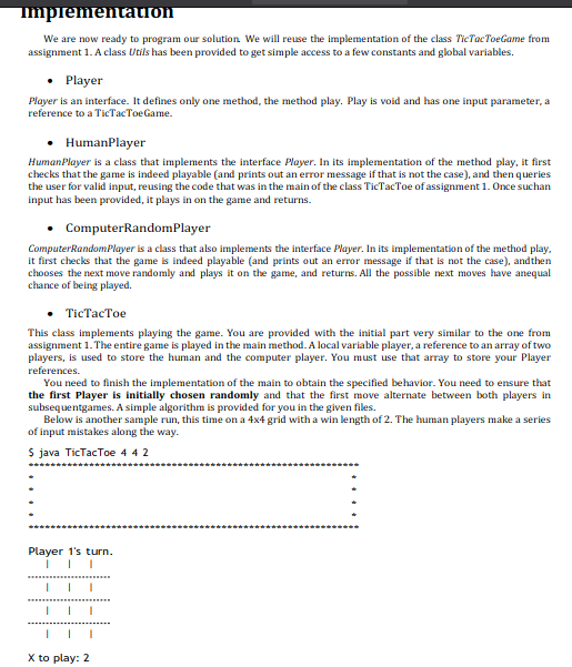 Solved Implementation We are now ready to program our | Chegg.com