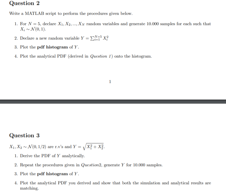 Question 2 Write a MATLAB script to perform the | Chegg.com