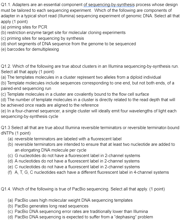 Solved Q1.1. Adapters are an essential component of | Chegg.com