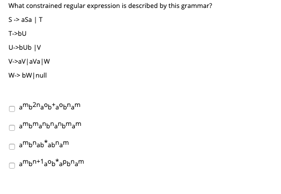 Solved What constrained regular expression is described by | Chegg.com