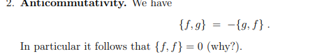 Solved 2. Anticommutativity. We have {t,g} -{9,f} In | Chegg.com