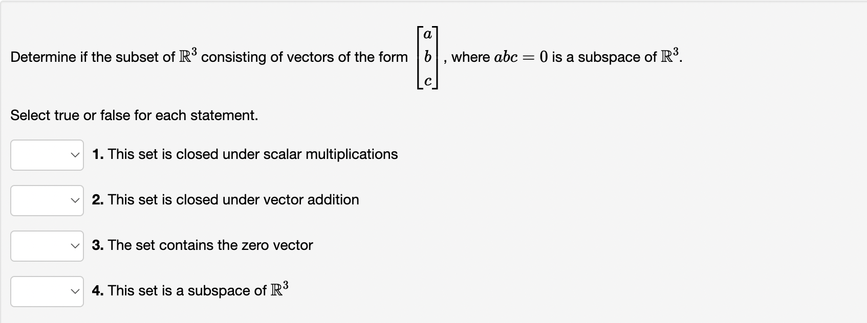 Solved Determine If The Subset Of R3 Consisting Of Vectors
