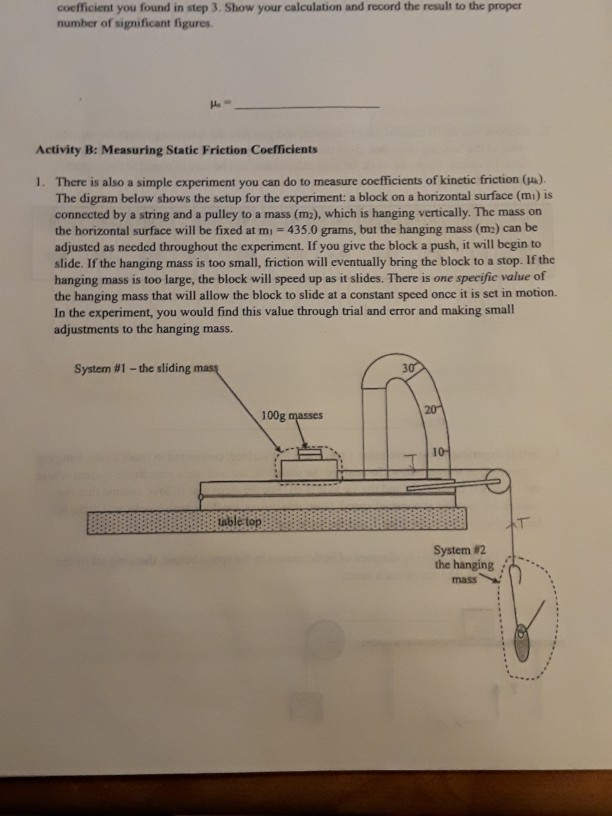 Solved Physics 44 Static and Kinetic Friction At-Home Lab | Chegg.com