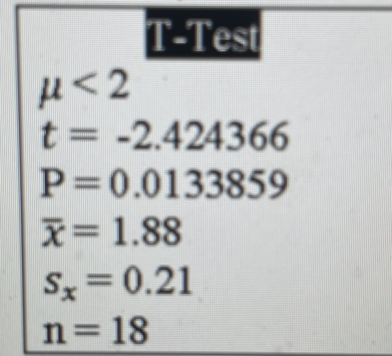 Solved Interpret the calculator display:a. State the null | Chegg.com