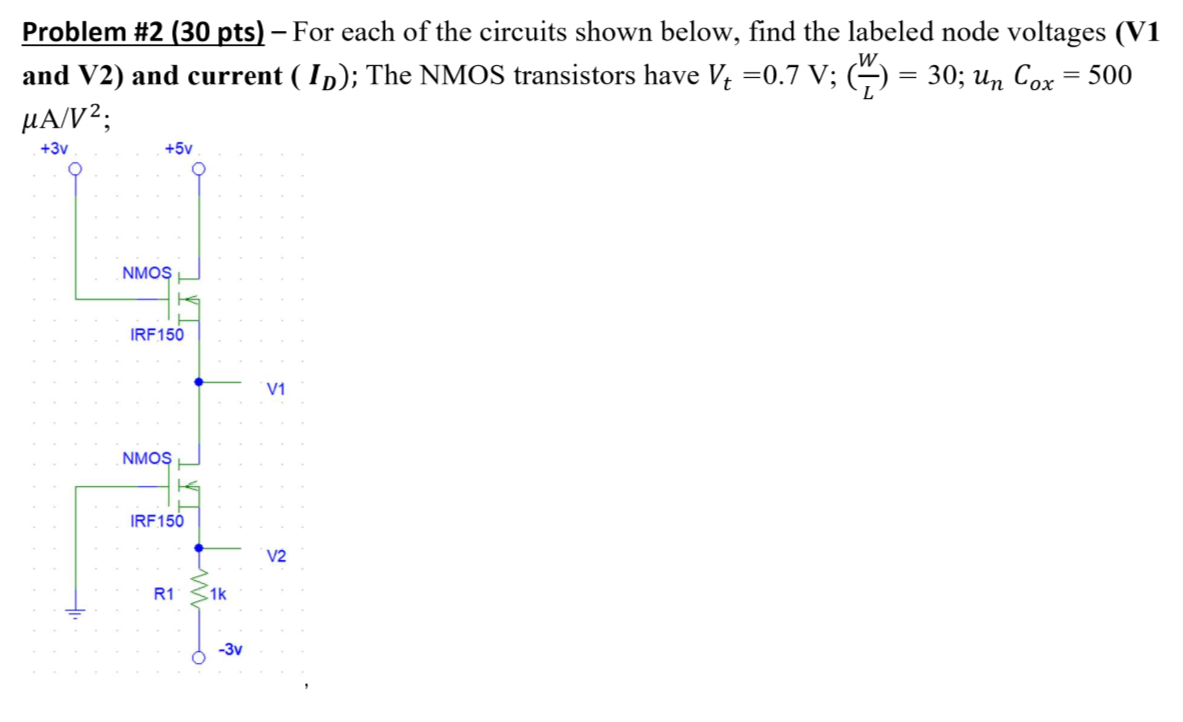 Solved Problem \#2 (30 pts) - For each of the circuits shown | Chegg.com
