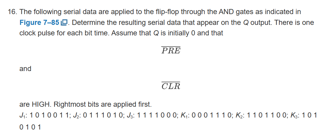 Solved 6. The following serial data are applied to the | Chegg.com