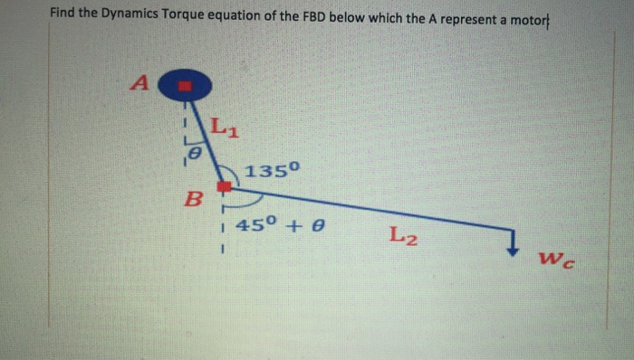 Solved Find the Dynamics Torque equation of the FBD below | Chegg.com