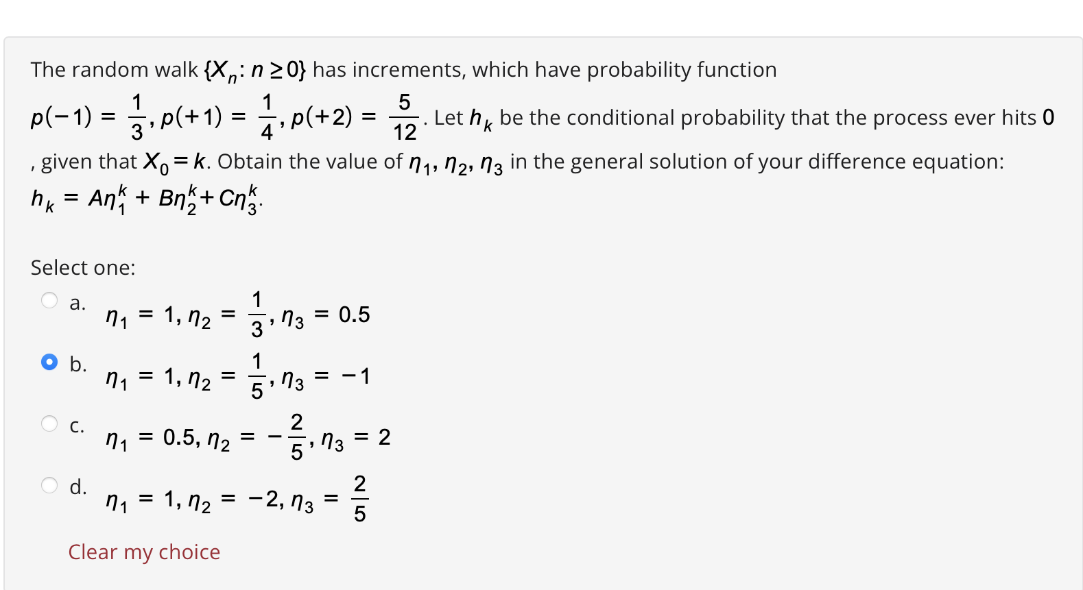 The random walk {Xn: n 20} has increments, | Chegg.com
