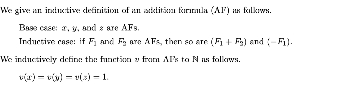 We give an inductive definition of an addition | Chegg.com