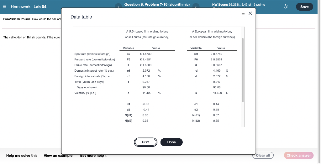 Solved Question 8, Problem 7-16 (algorithmic) = Homework: | Chegg.com