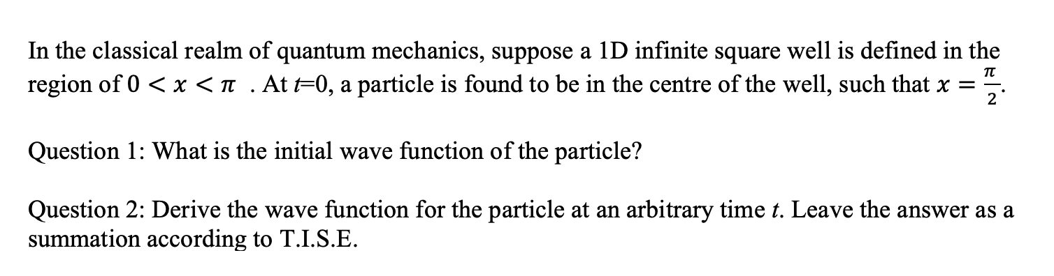 Solved In the classical realm of quantum mechanics, suppose | Chegg.com