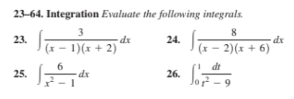 Solved 23-64. Integration Evaluate the following integrals. | Chegg.com