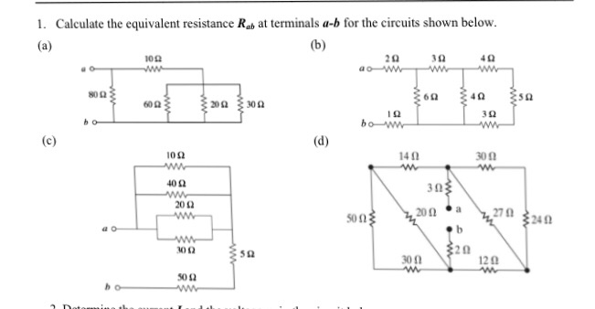 Solved Calculate the equivalent resistance R_ab at terminals | Chegg.com